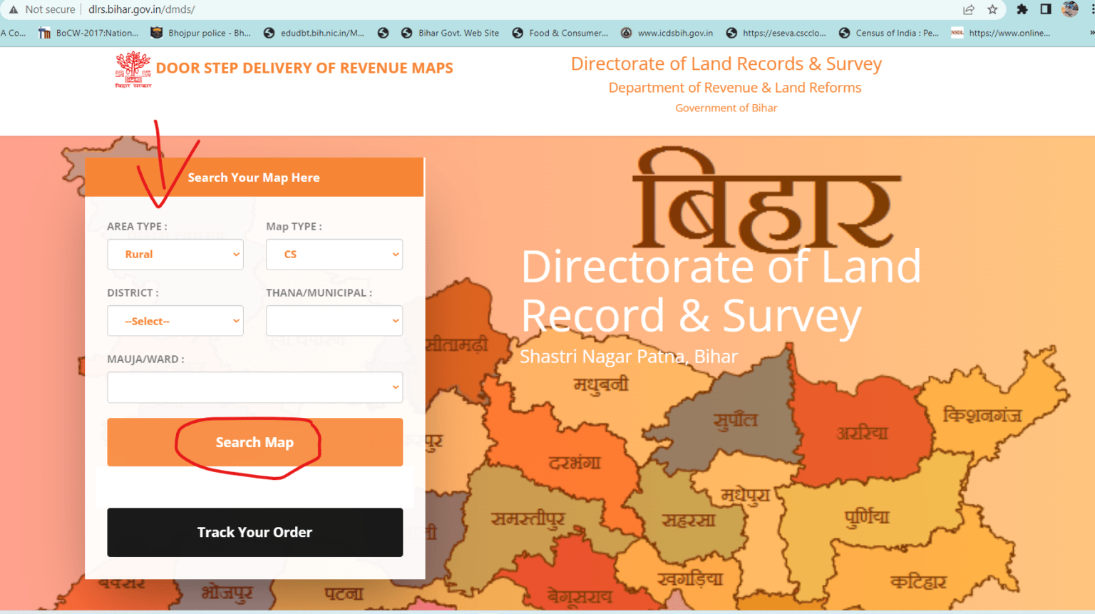 Doorstep Delivery System Bihar Portal | Door Step Delivery of Revenue ...
