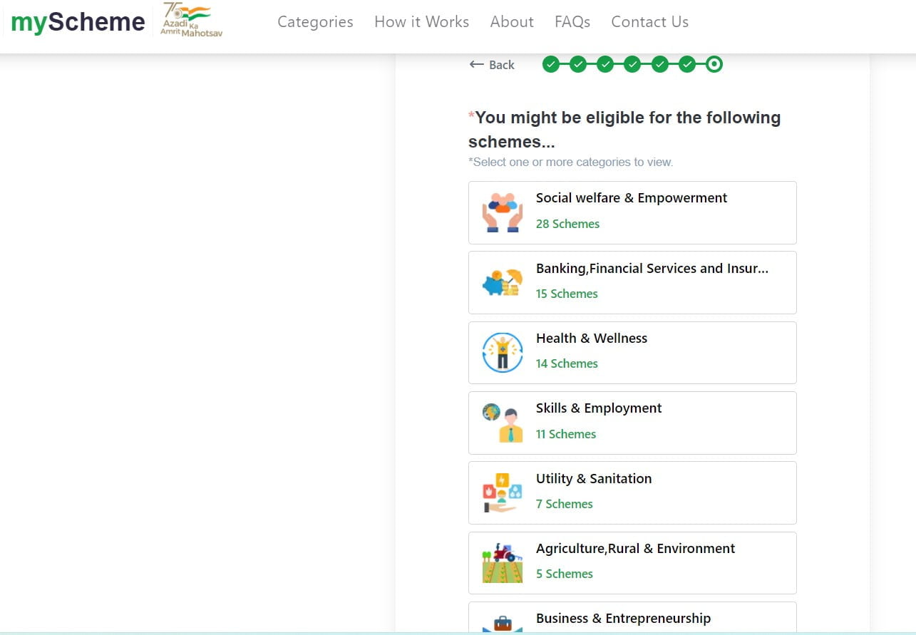 Find the Best Schemes for you My Scheme Portal | आपको कौन- कौन सरकारी ...