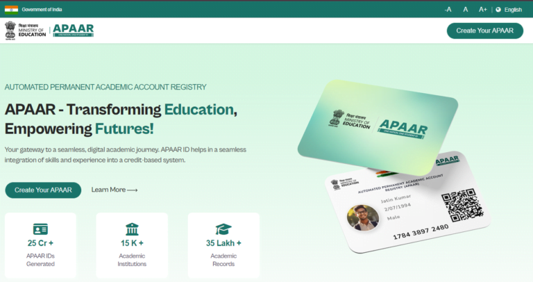 Apaar ID Card Apply Online 2024: Apaar CARD Online Registration ...