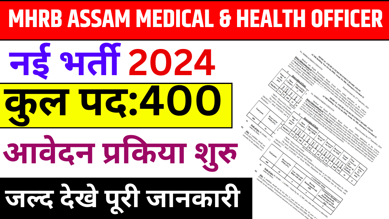 MHRB Assam Medical & Health Officer Recruitment 2024: Apply Online For ...