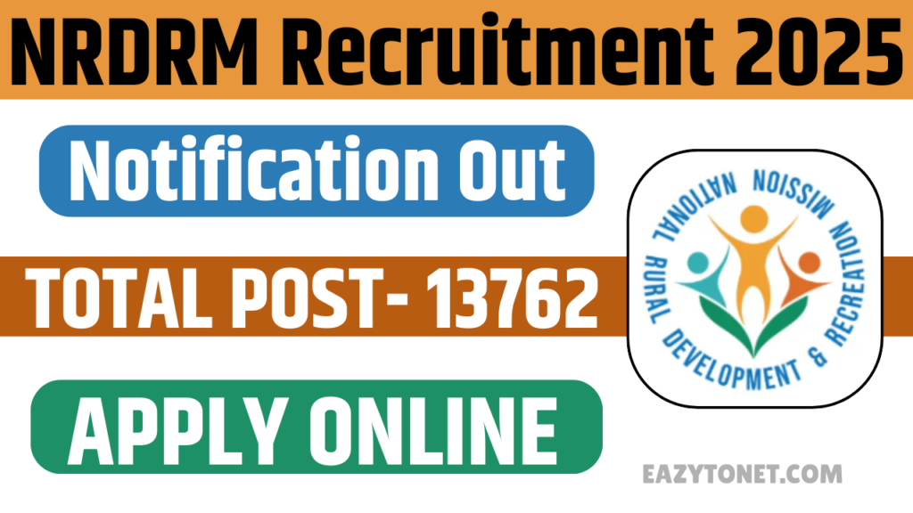 NRDRM Recruitment 2025: Notification OUT for 13762 Computer Operator, Data Manager & Other Post ...